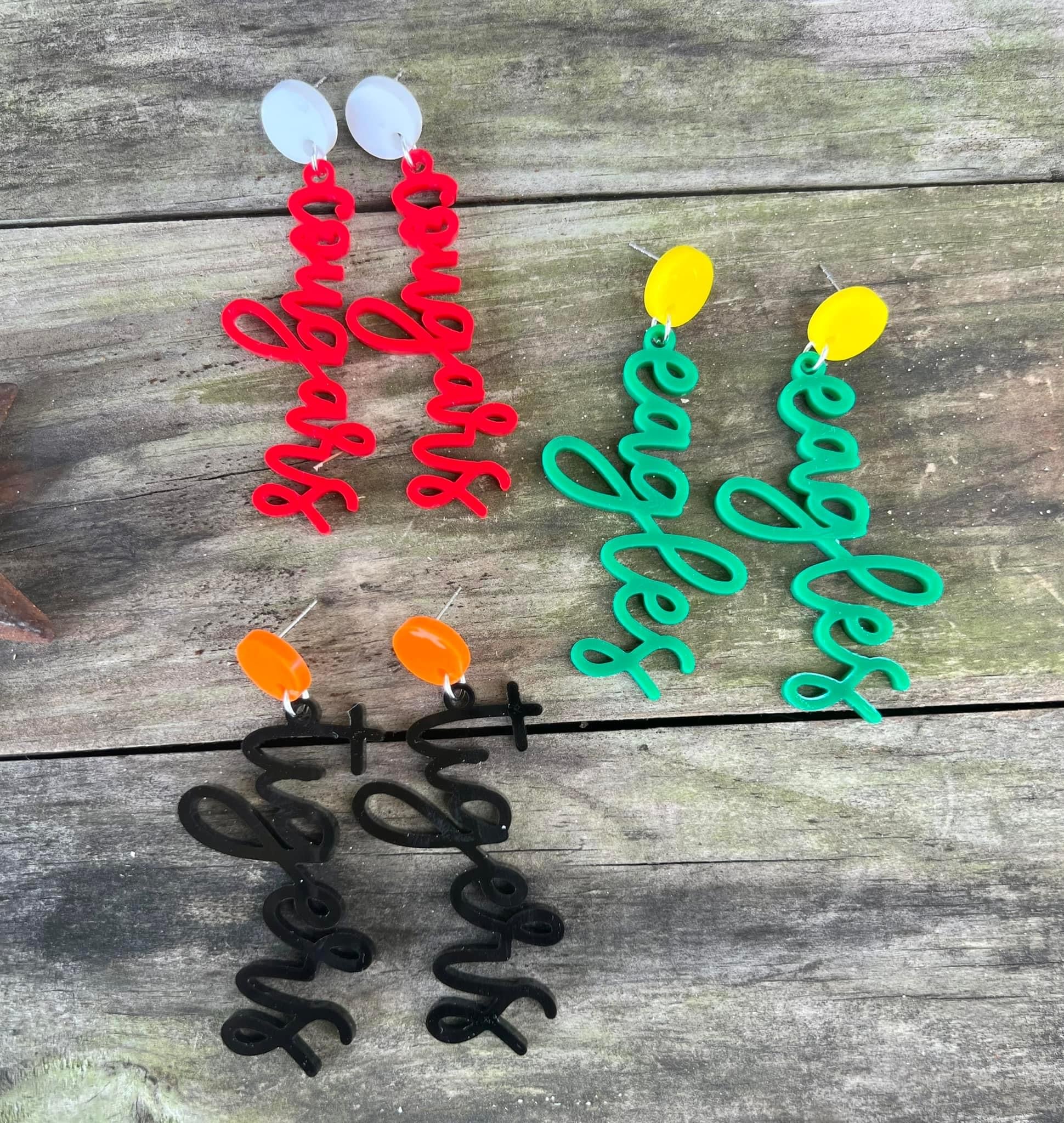 CUSTOM Mascot/Word Earrings – Kinda Ranchy